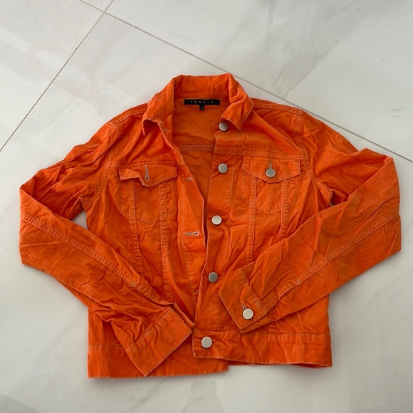 Theory | Jackets & Coats | Theory Orange Jacket | Poshmark